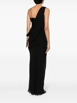 christopher esber draped silk-georgette maxi dress Christopher Esber, Draped sheer silk georgette gown, Women, Green, US 10, Dresses