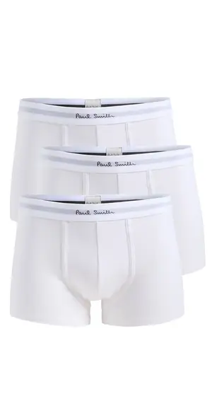 Paul Smith 3 Pack Solid Trunks - White