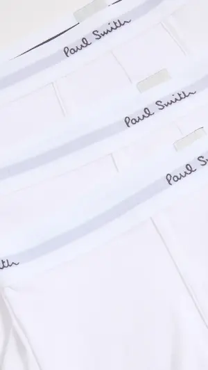Paul Smith 3 Pack Solid Trunks - White