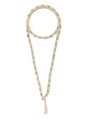 Alanui Beaded Crochet Necklace - Neutrals