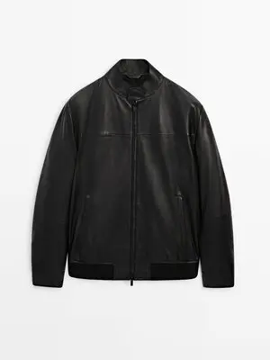 Massimo Dutti Nappa Leather Jacket