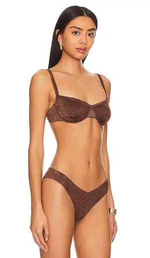 Onia Marilyn Bikini Top - Shimmer Hickory