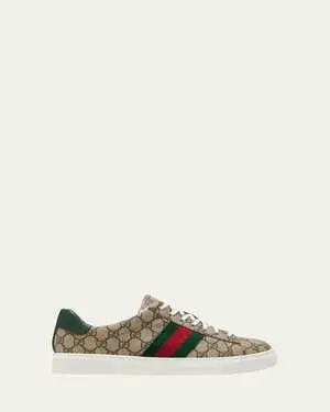 Gucci Ace Low-top Sneakers With Web