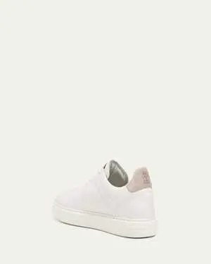Brunello Cucinelli Grained Calfskin Sneakers - White