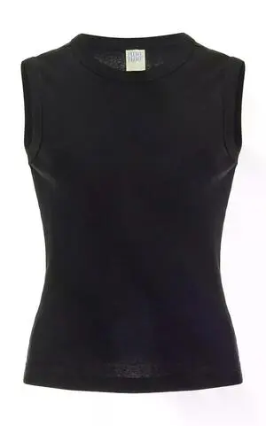 FLORE FLORE Esmé Organic Cotton Tank Top - Black