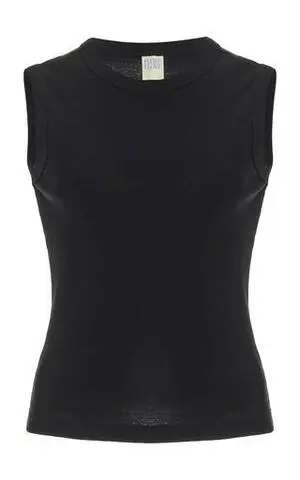 FLORE FLORE Esmé Organic Cotton Tank Top - Black