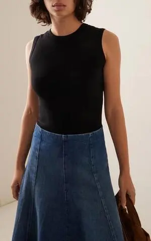 FLORE FLORE Esmé Organic Cotton Tank Top - Black