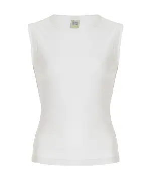 FLORE FLORE Esmé Organic Cotton Tank Top - White