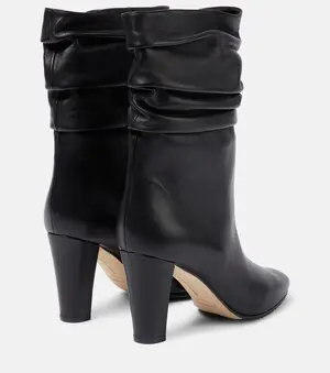 Manolo Blahnik Calasso Leather Ankle Boots - Black