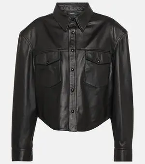 Wardrobe.NYC Leather Shirt Jacket