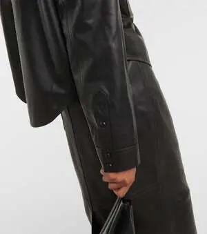 Wardrobe.NYC Leather Shirt Jacket