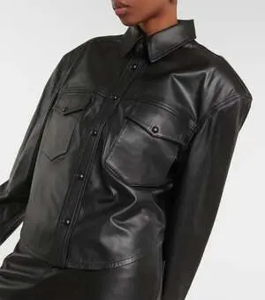 Wardrobe.NYC Leather Shirt Jacket