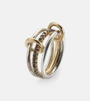 SPINELLI KILCOLLIN Tigris 18kt Gold And Sterling Silver Ring With Black Diamonds - Multicoloured