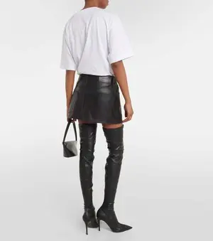 Wardrobe.NYC Micro Leather Miniskirt