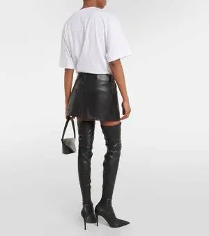 Wardrobe.NYC Micro Leather Skirt