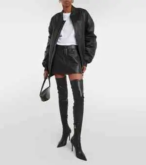 Wardrobe.NYC Micro Leather Miniskirt
