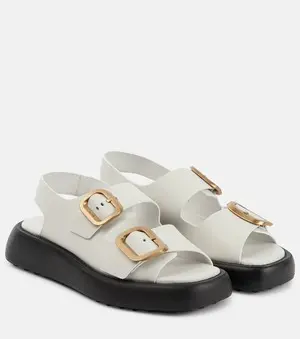 TOD'S Gomma Leather Sandals