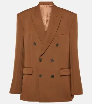 Double-breasted wool blazers