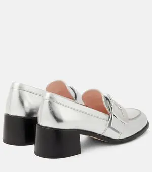 ROGER VIVIER Viv' Rangers Loafers - Silver