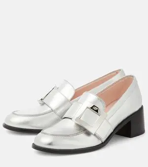 ROGER VIVIER Viv' Rangers Loafers - Silver