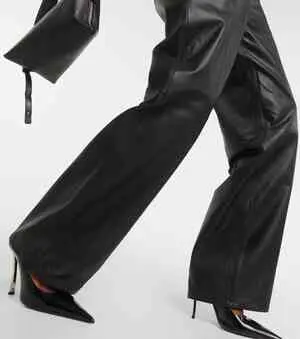Wardrobe.NYC High-rise Wide-leg Leather Trousers