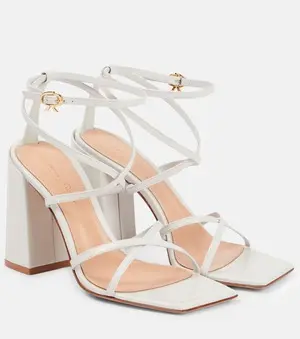 GIANVITO ROSSI Leather Sandals - White
