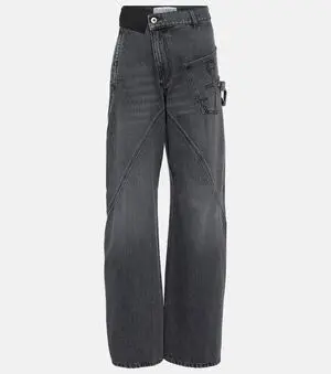 JW Anderson Twisted High-rise Straight Jeans