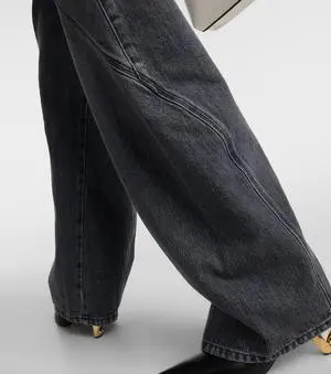 JW Anderson Twisted High-rise Straight Jeans