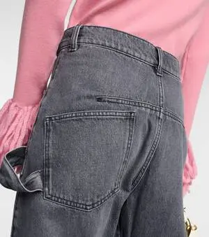 JW Anderson Twisted High-rise Straight Jeans