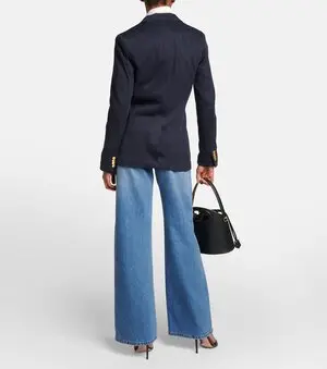 Polo Ralph Lauren Embroidered Cotton-blend Blazer - Blue
