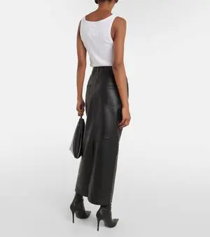 Wardrobe.NYC Back-slit Leather Maxi Skirt