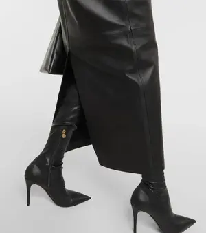 Wardrobe.NYC Back-slit Leather Maxi Skirt