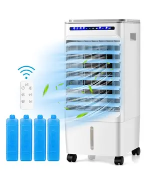 COSTWAY 3-in-1 Evaporative Air Cooler Portable Air Cooling Fan W/ Fan & Humidifier - White