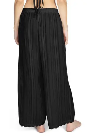 Robin Piccone Jo Wide Leg Cover-up Pants - Black