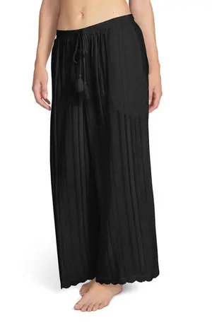 Robin Piccone Jo Wide Leg Cover-up Pants - Black