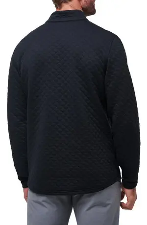 Travis Mathew Transatlantic Quilted Henley Pullover - Black