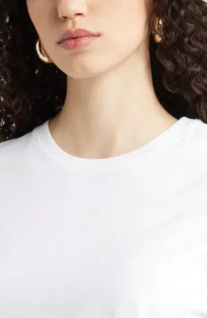 Nordstrom Relaxed Fit Pima Cotton Crewneck T-shirt - White