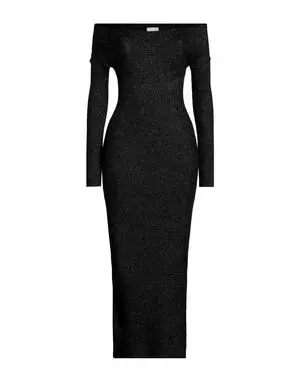 Khaite Virgin Wool Blend Midi Dress - Black