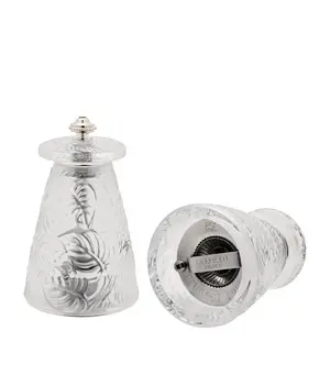 Lalique Feuilles Crystal Salt And Pepper Grinders - Clear
