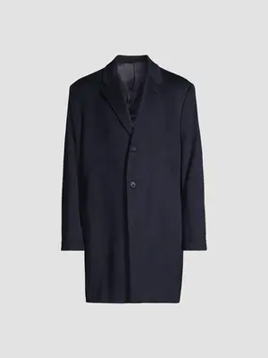SAKS FIFTH AVENUE Collection Classic Cashmere Topcoat - Navy