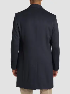 SAKS FIFTH AVENUE Collection Classic Cashmere Topcoat - Navy