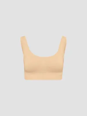 Hanro Touch Feeling Padded Crop Top Beige