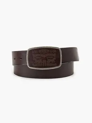 LEVI'S Two Horse Plaque Leather Belt