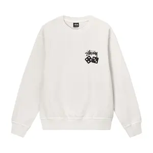 StÜssy Dice Pigment Dyed Crew - White