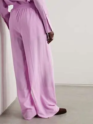 JOSEPH Hulin Silk Crepe De Chine Wide-leg Pants - Pink
