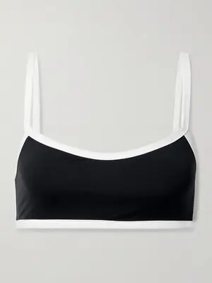 Marysia Ligne Two-Tone Bikini Top Black