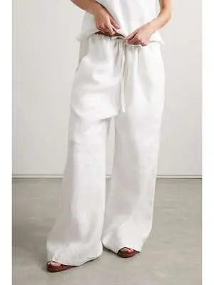 Bondi Born Net Sustain Delphi Organic Linen Straight-leg Pants