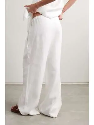 Bondi Born Net Sustain Delphi Organic Linen Straight-leg Pants