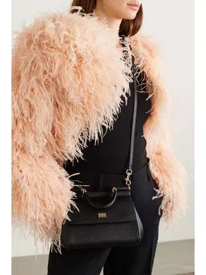 Dolce & Gabbana Sicily Textured-leather Shoulder Bag