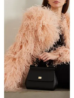 Dolce & Gabbana Sicily Textured-leather Shoulder Bag